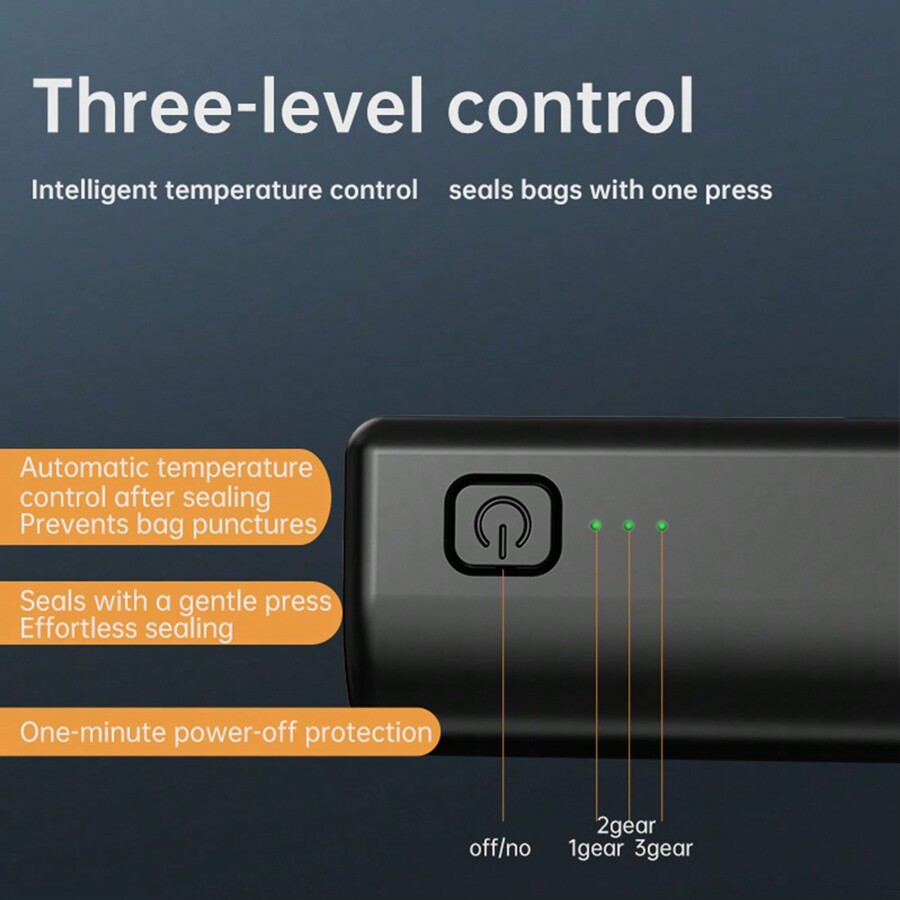 Rechargeable Mini Portable Sealing Machine, One-Button Operation, 3 ...