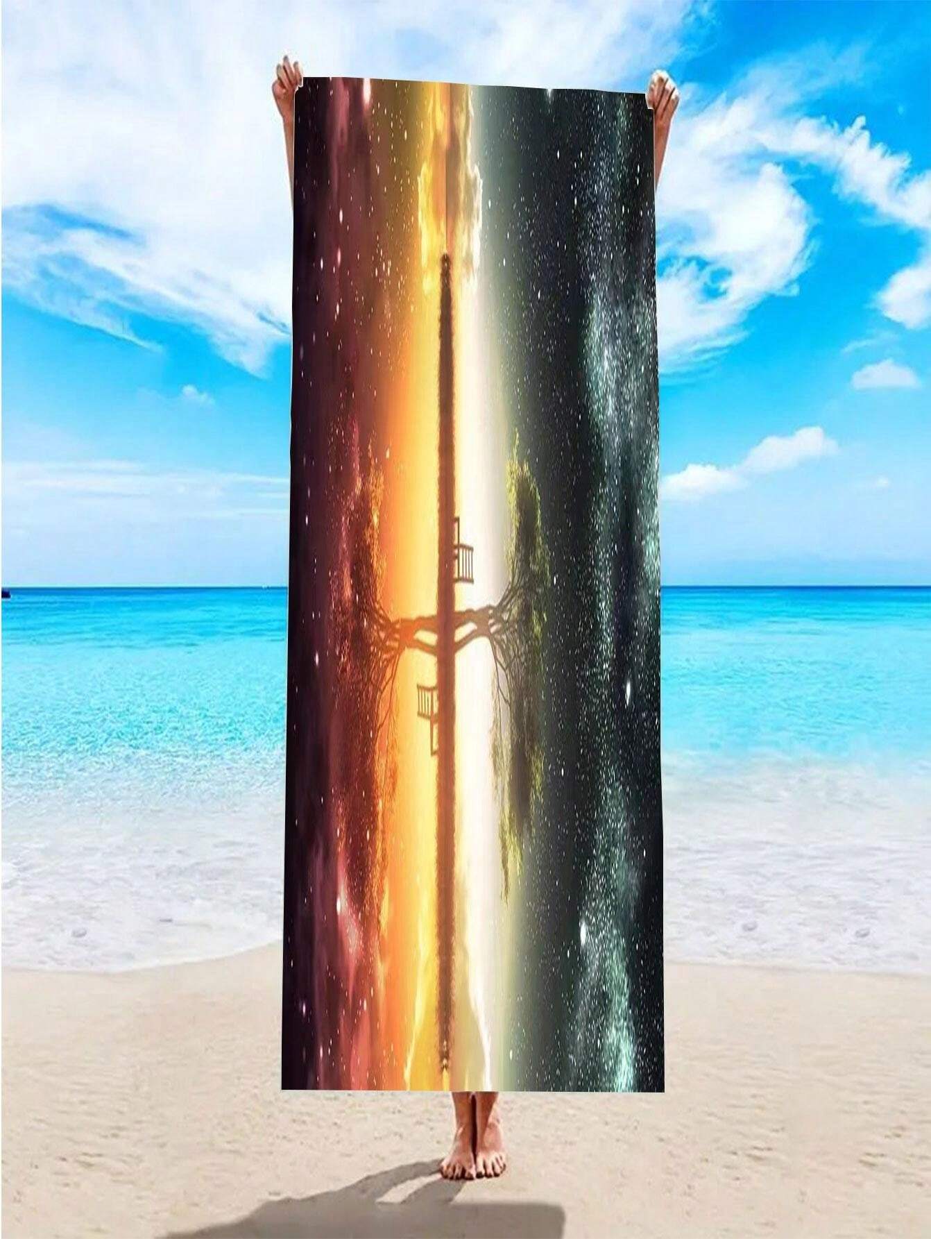 Fantasy Tree Of Life Printed Beach Towel, Microfiber Beach Towel ...