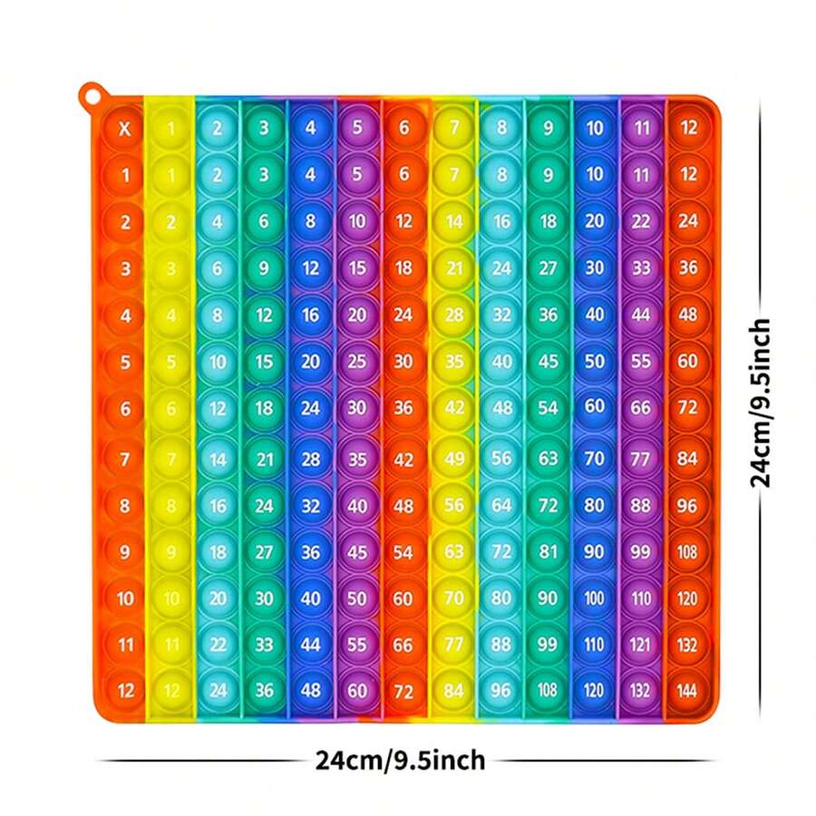 12x12 Multiplication Table Toy Game Desk, Rainbow Bubble And Number ...