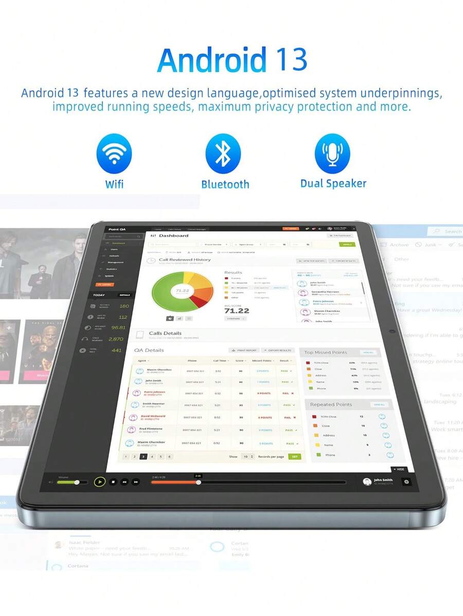 Qetupa Tablet Android 13 Tablet 10.1 Inch,8GB RAM 64GB ROM, Octa-Core ...