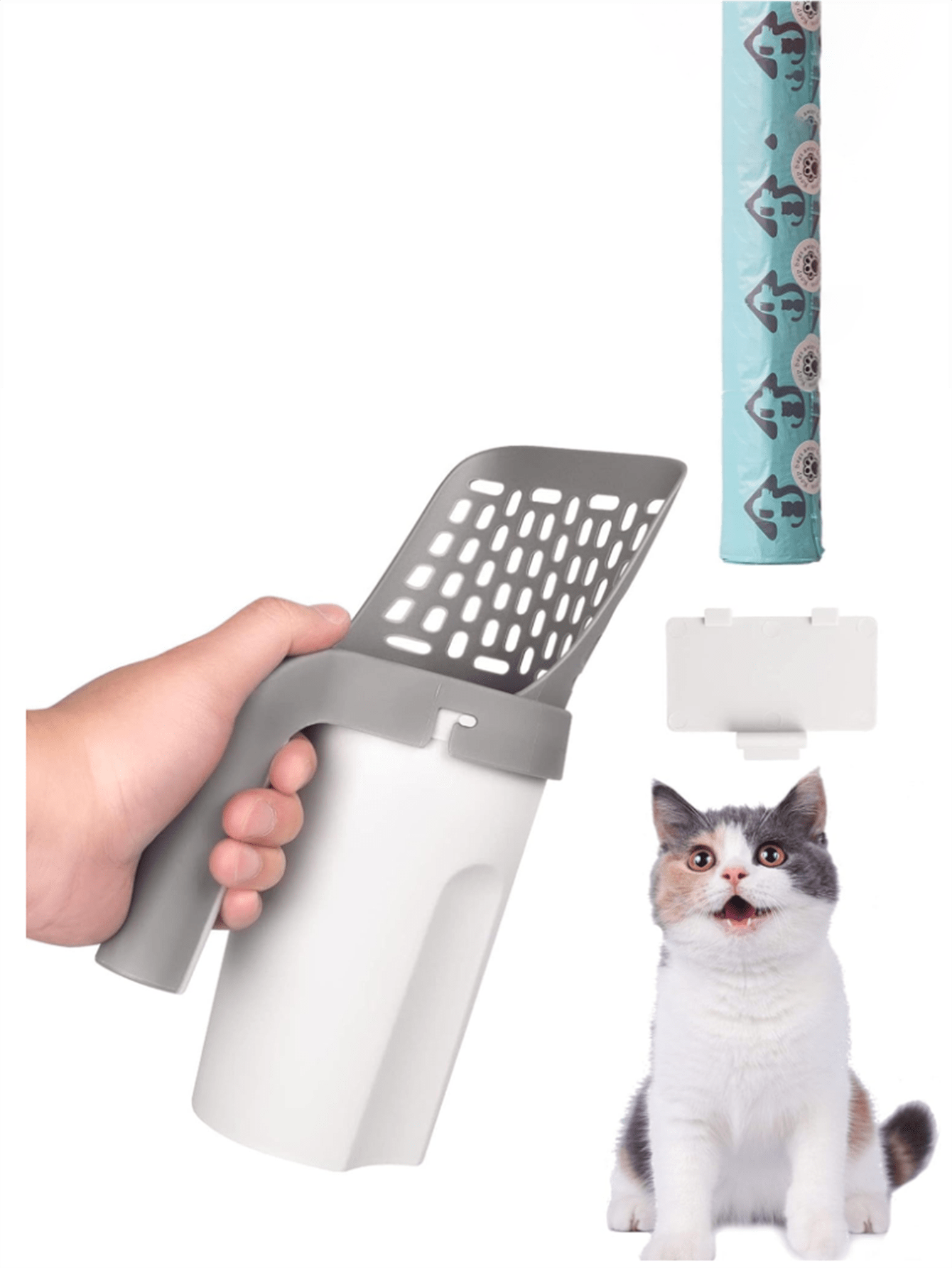 Cat Litter Scoop, Detachable Deep Shovel With Integrated Sifter, Heavy ...
