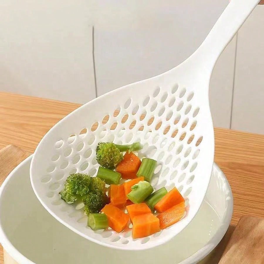 2pcs Large Plastic Slotted Spoon For Home & Commercial Use, Thickened ...