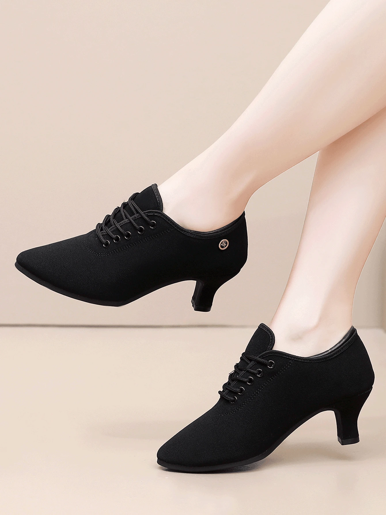 Women's Black High Heel Outdoor Jazz, Tango, Rumba, Ballroom Dance ...