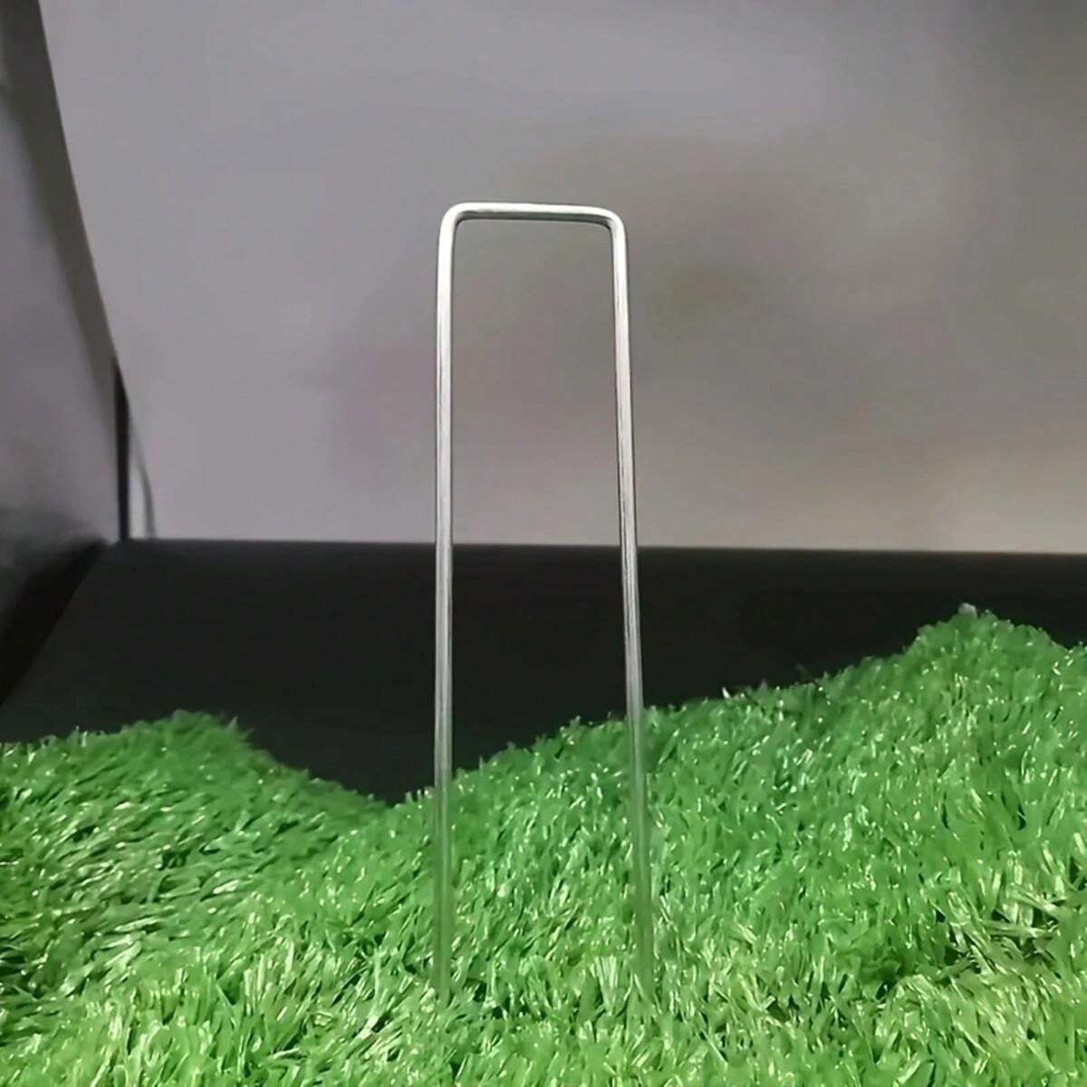 50pcs Galvanized Steel U-Shaped Garden Stakes Pegs For Securing Lawn ...