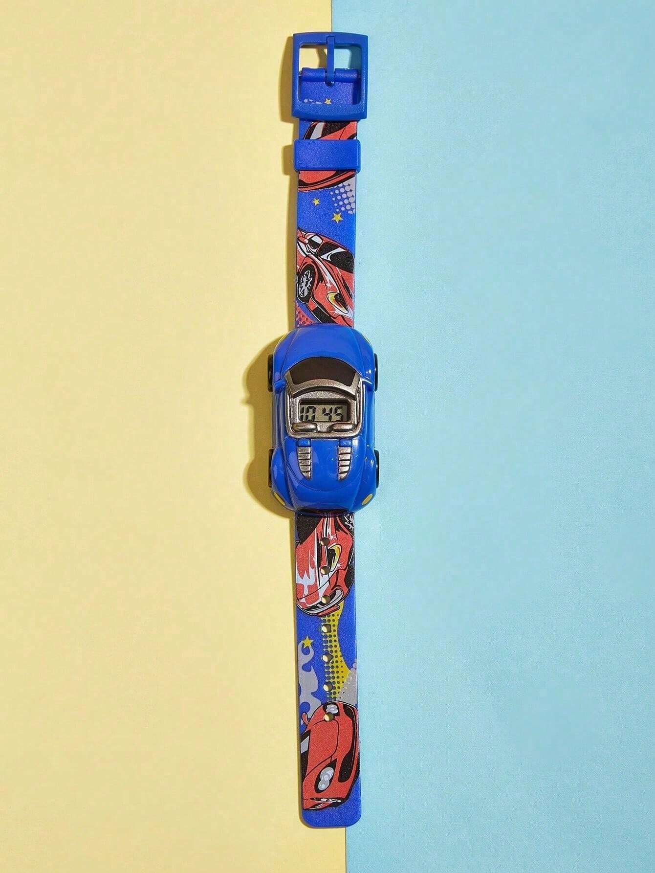 Kids' Car-Shaped Electronic Watch 1241, Cute Toy Wristwatch For Outdoor ...