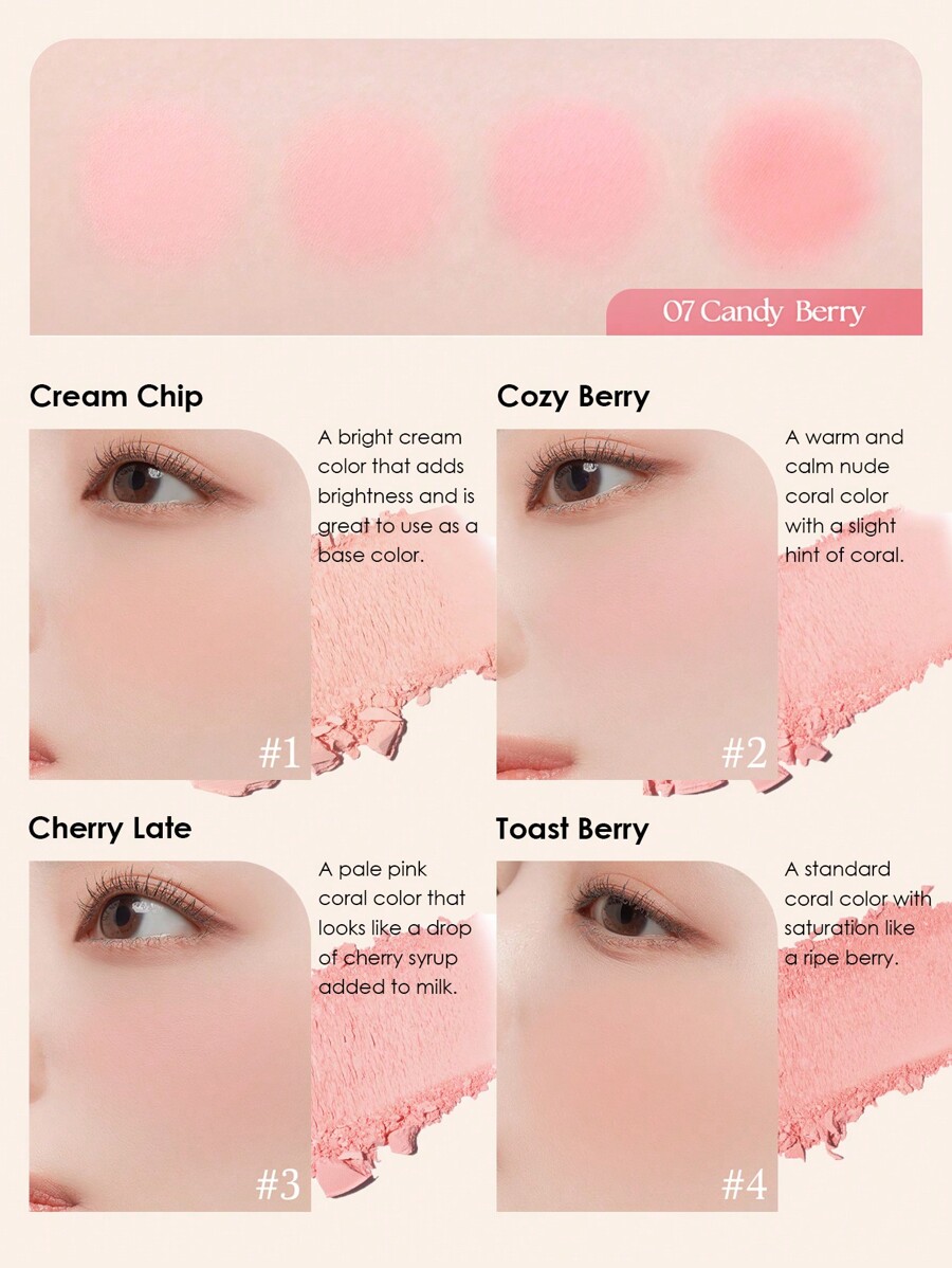 Dasique Blush Desbravador de Humor | 4 Tons Misturáveis em Pó Leve e Macio | Vegano | Blush K ...