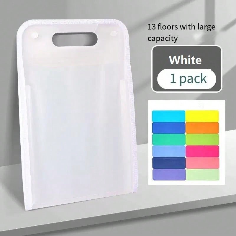 A4 Portable Accordion File Folder Organizer, Multi-Layer Vertical ...