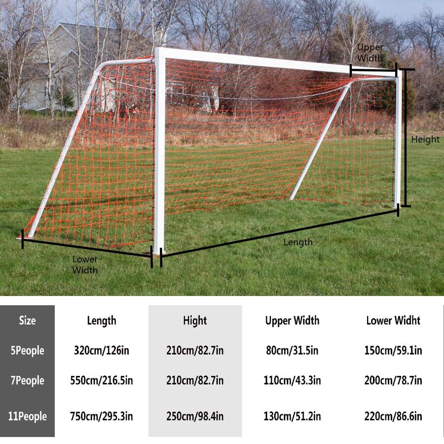 2024 Newest 1pair Soccer Goal Net Football Replacement Net Polyethylene ...
