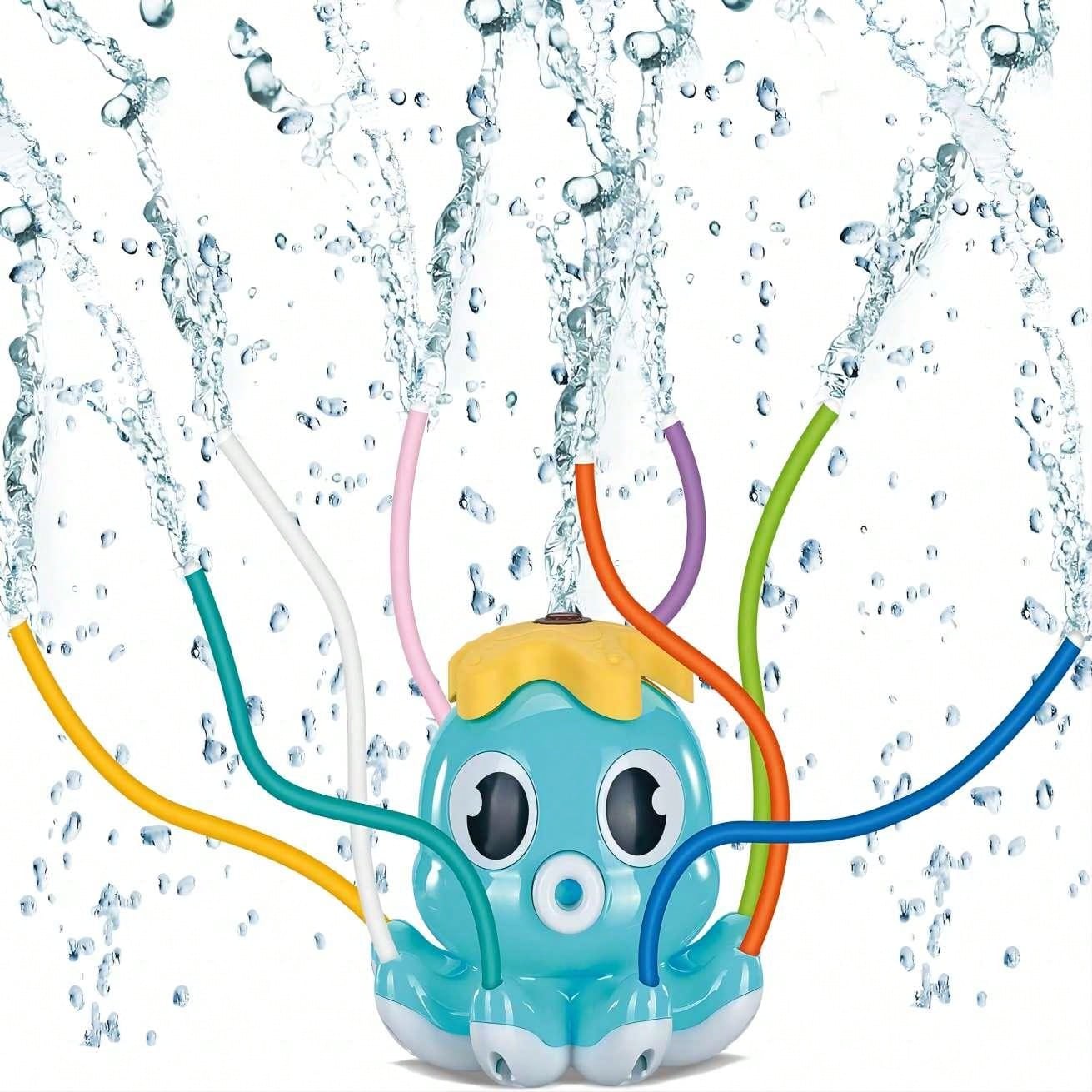 Octopus Outdoor Water Spray Sprinkler For Kids And Toddlers, Summer ...
