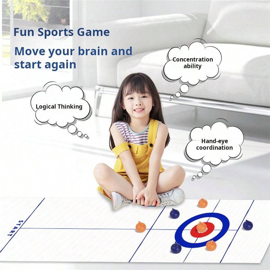 Puzzle And Leisure Games, Tabletop Curling And Ice Hockey Toys, Two ...
