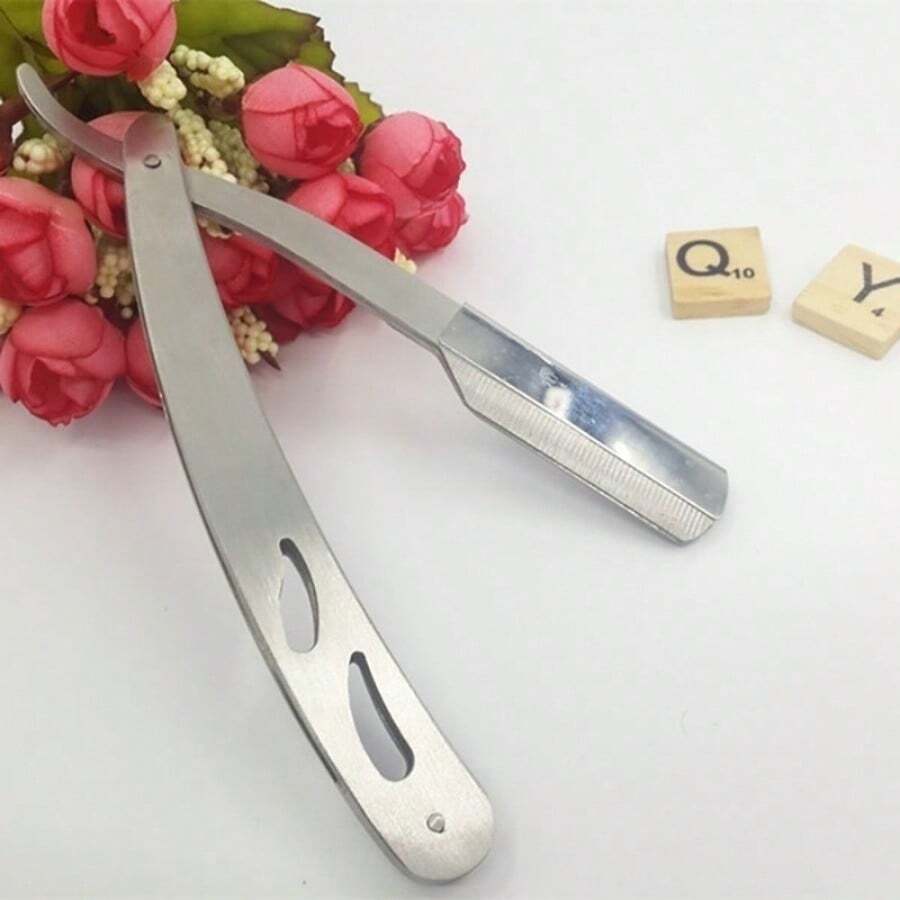 1set Men Straight Barber Edge Steel Razors Folding Shaving Knife Hair ...