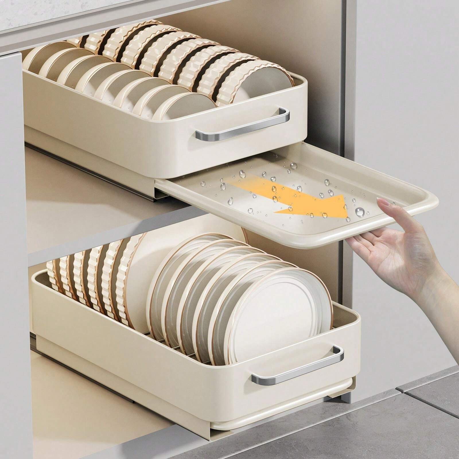 Stainless Steel Drawer Design Cabinet Single Layer Pull Out Draining ...