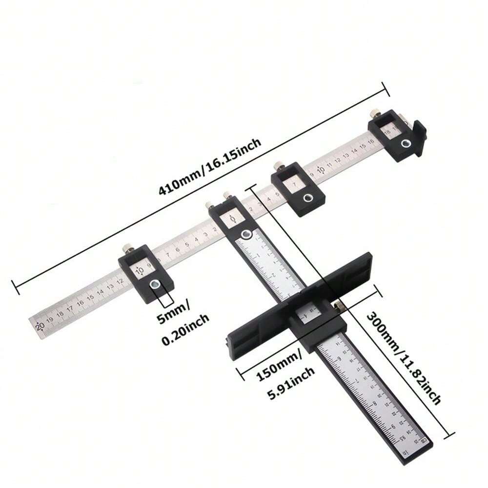 Black Cabinet Hardware Fixture Tool-Adjustable Punching Positioning ...