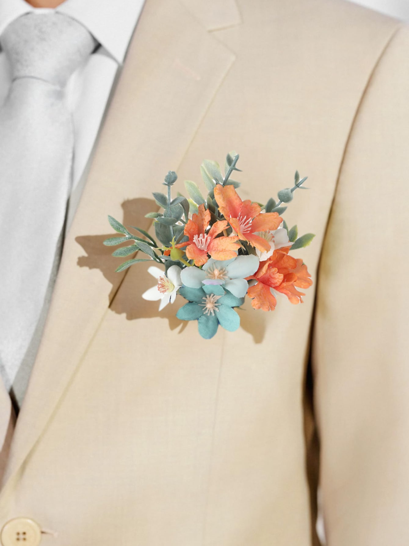 1PC Boutonniere For Men For Wedding, Pocket Boutonniere, Groom ...