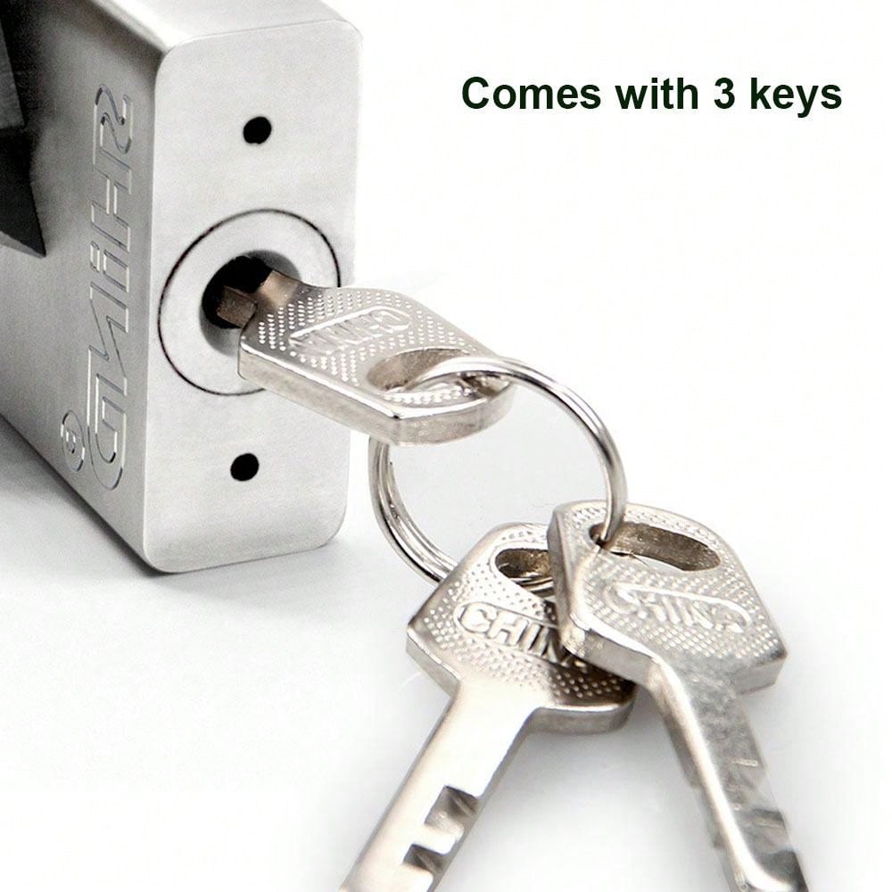 Solid Padlock With Keys, Thicker & Stronger, Higher Security With ...