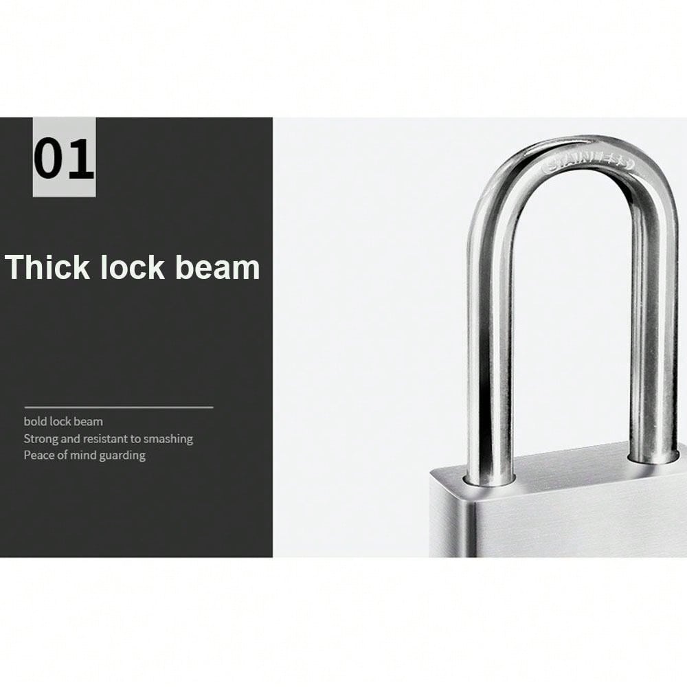 Solid Padlock With Keys, Thicker & Stronger, Higher Security With ...