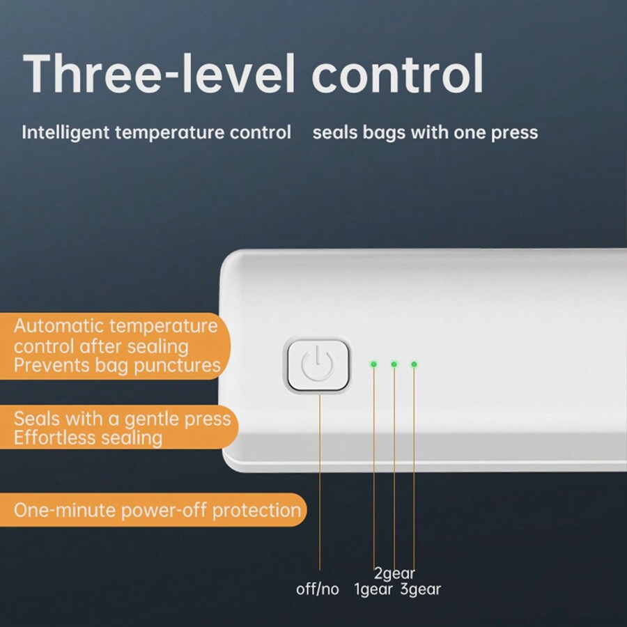Rechargeable Mini Portable Sealer Machine, One-Button Operation, Three ...