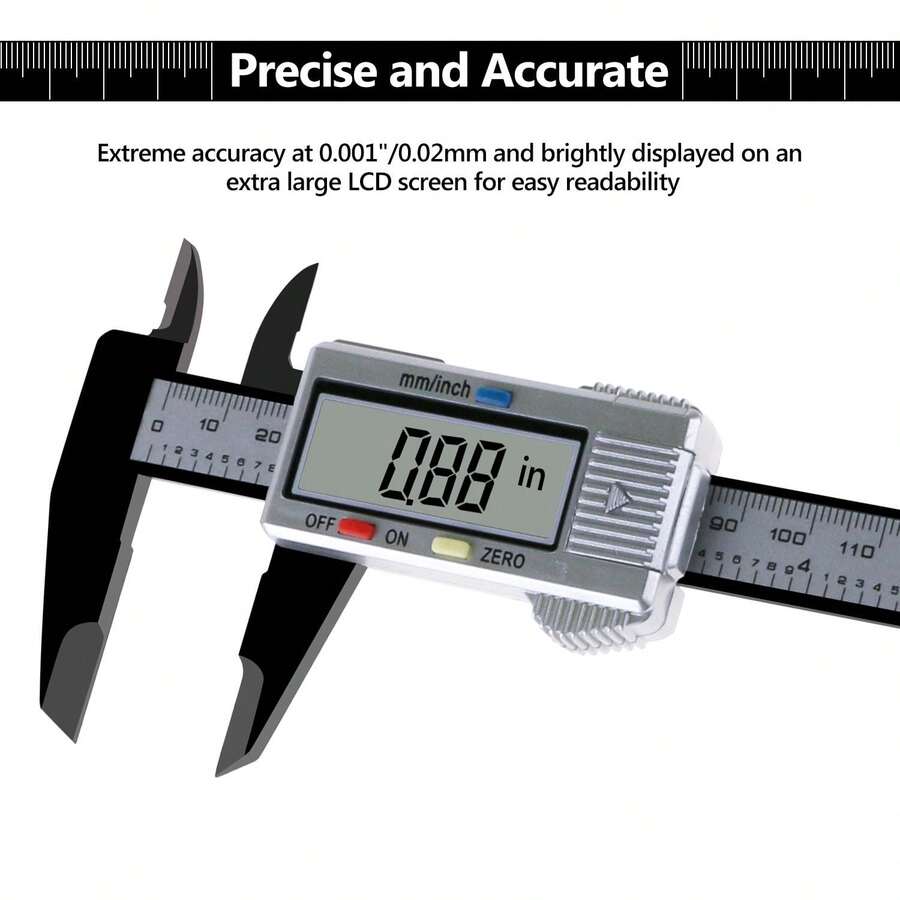 1pc 150mm Electronic Digital Caliper Carbon Fiber With Table Vernier ...
