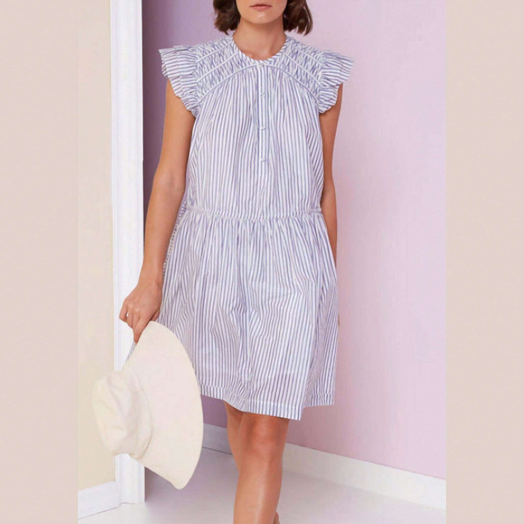 Magali Pascal MAGALI PASCAL Valeria Dress In Blue Stripe | SHEIN USA