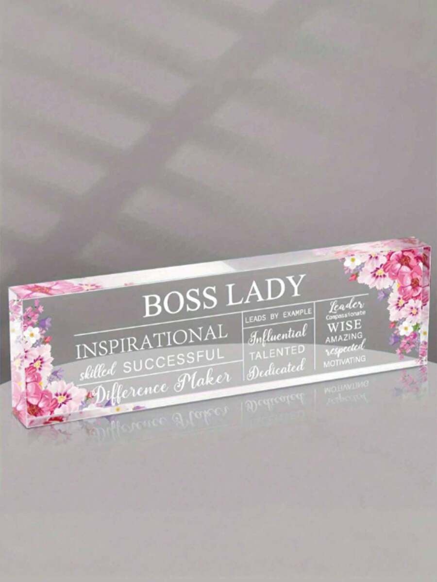 1pc Acrylic Inspirational Quote Desk Decoration For Boss Lady, Office ...