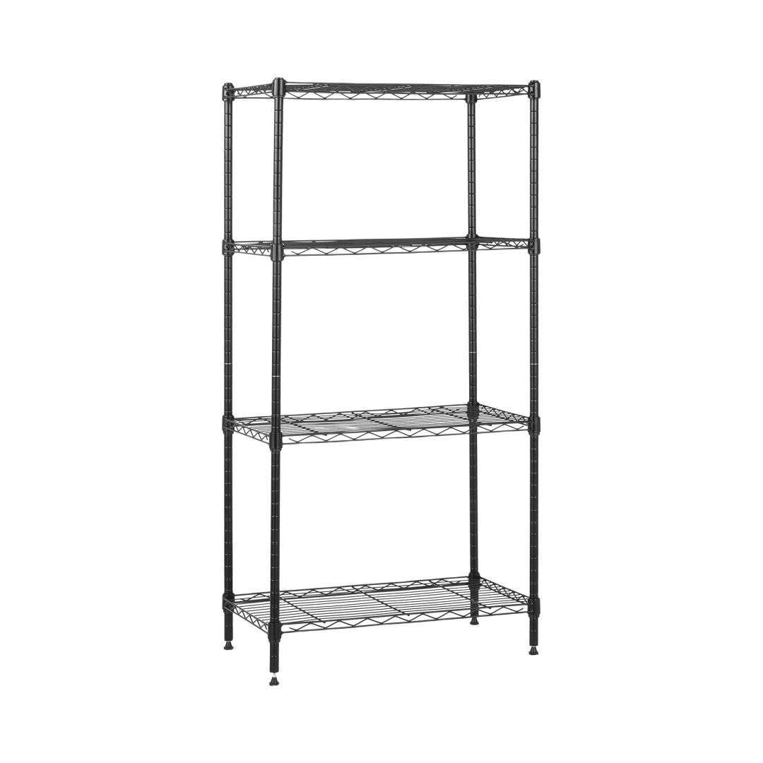4-Shelf Narrow Adjustable Storage Shelving Unit, 200 Pound Loading ...