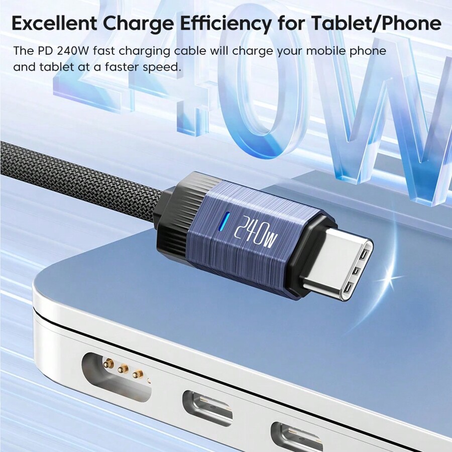 Câble Toocki USB C vers USB C PD3.1 Charge rapide 240W 5A Câble de chargeur de type C à type C ...