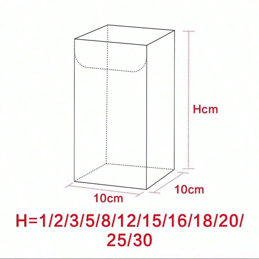1lot=10pcs10x10x8/10/12/15/20cm Wholesale NewClear PVC Box Packaging ...