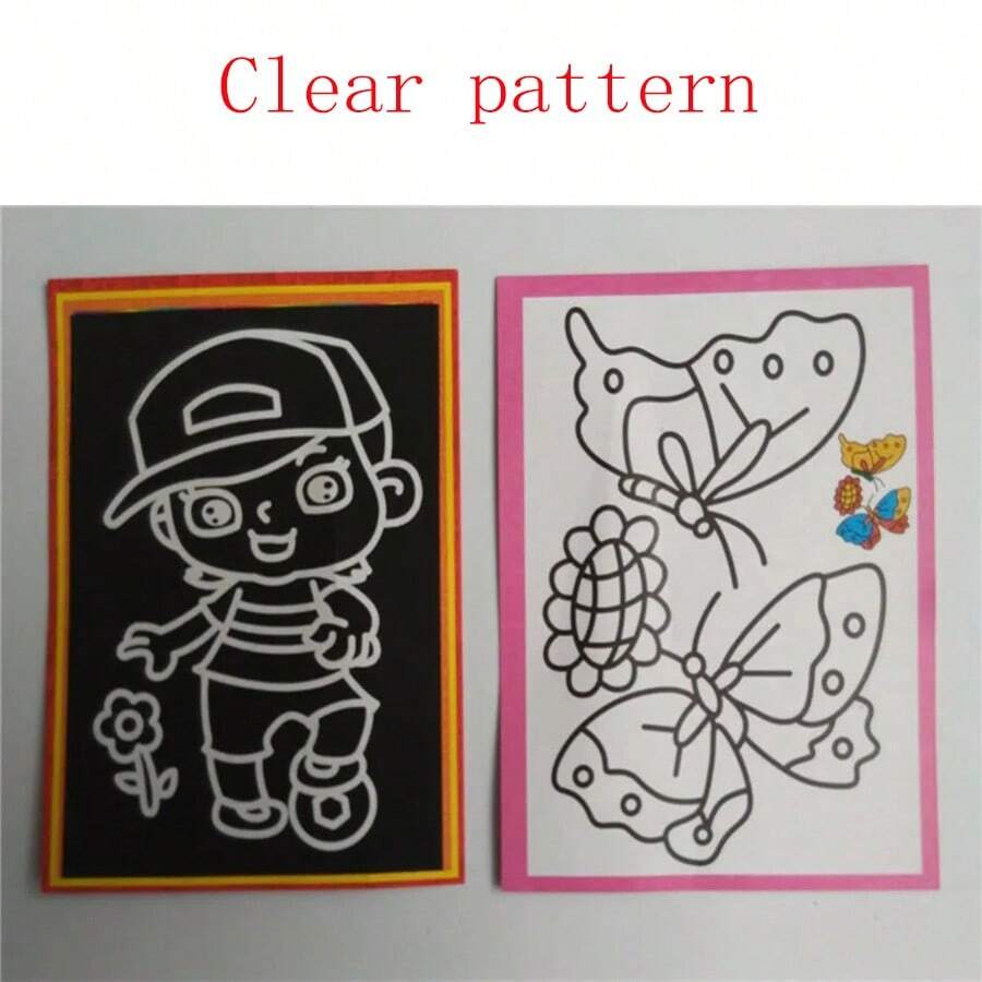 1/10/20pcs Kids' Diy Scratch Drawing Toy Set, 13x9.8cm Scratch Art ...
