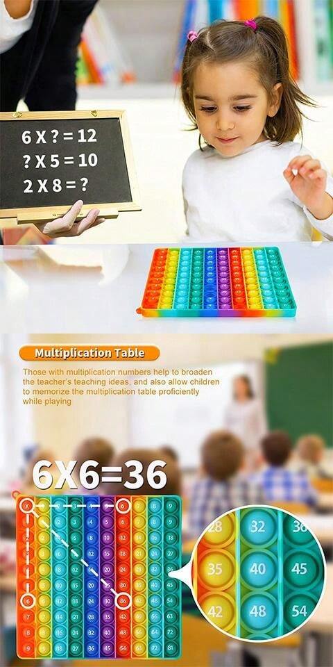 Juguete mesa de juegos de la tabla de multiplicar de 12x12, burbuja ...