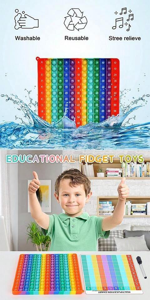 Juguete mesa de juegos de la tabla de multiplicar de 12x12, burbuja ...