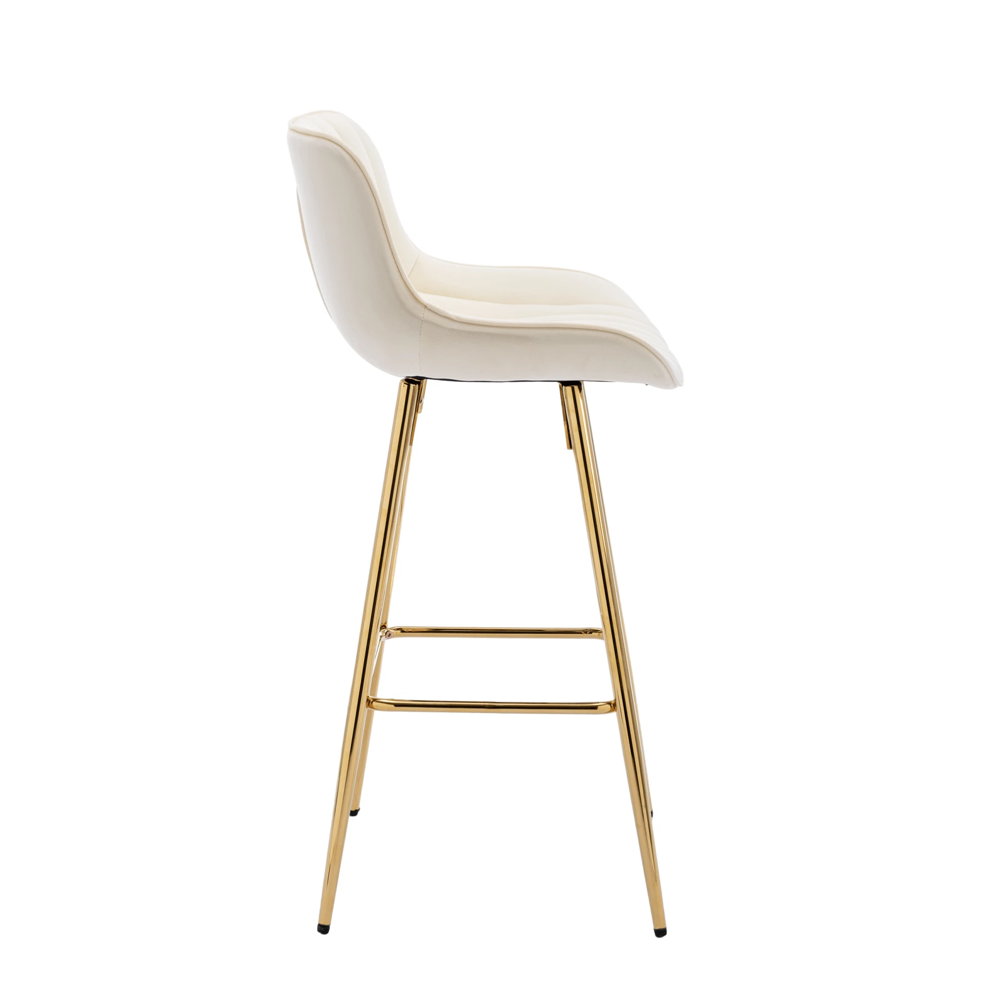 30 Inch Velvet Dining Chairs, Modern Dining Chair With Golden Metal ...