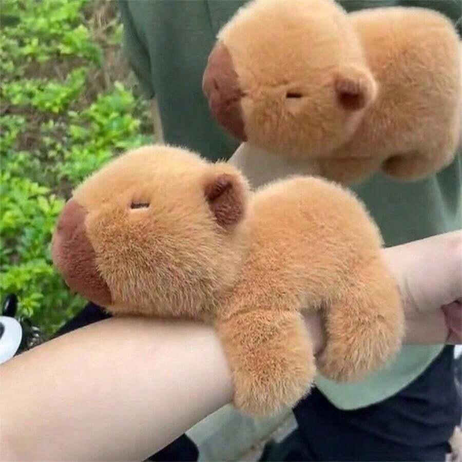 Wristband Lying Capybara Plush Doll With Cute Paw Design, Lovely ...