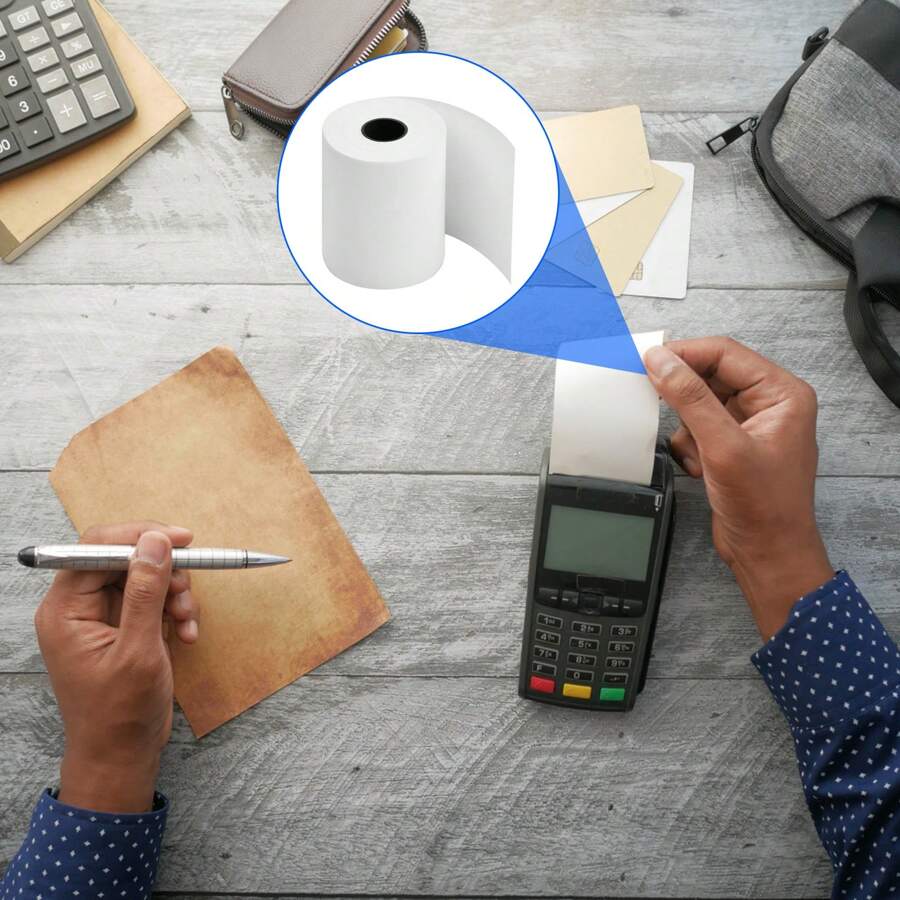 12 Rolls Cash Thermal Rolls 57 X 50mm Thermal Paper Till Rolls Cash ...