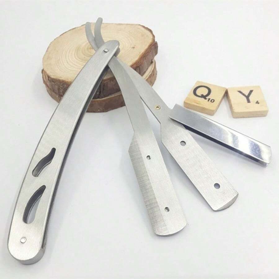 1set Men Straight Barber Edge Steel Razors Folding Shaving Knife Hair ...