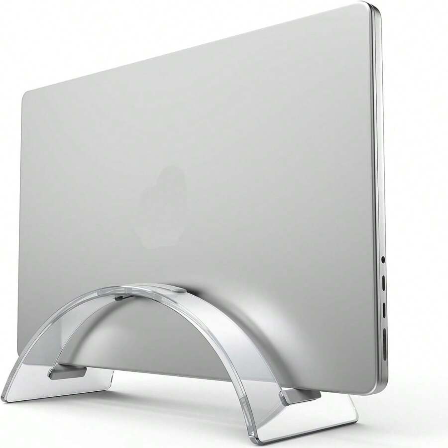 1 Acrylic Vertical Laptop Stand, Acrylic Invisible Desktop Laptop Stand ...