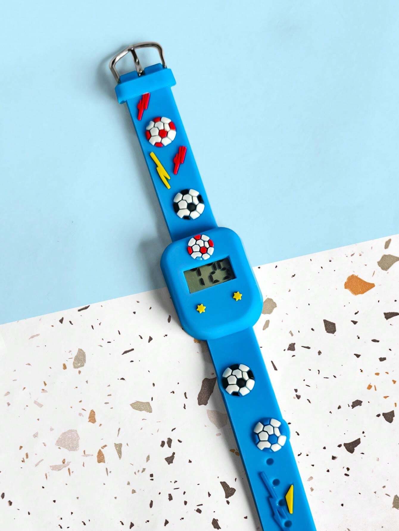 Montre Numérique À Quartz Avec Motif De Football Cartoon Et Batterie ...
