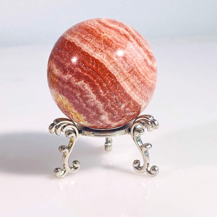 1pc Rare Gem Natural Rhodochrosite Stone Crystal Sphere Polished Stones ...