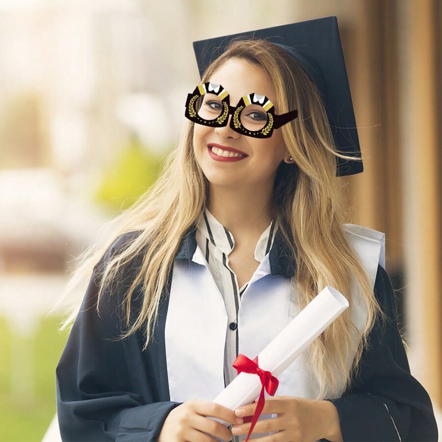 8 Pcs 2024 Graduation Prom Paper Glasses Photo Booth Props Class Of ...