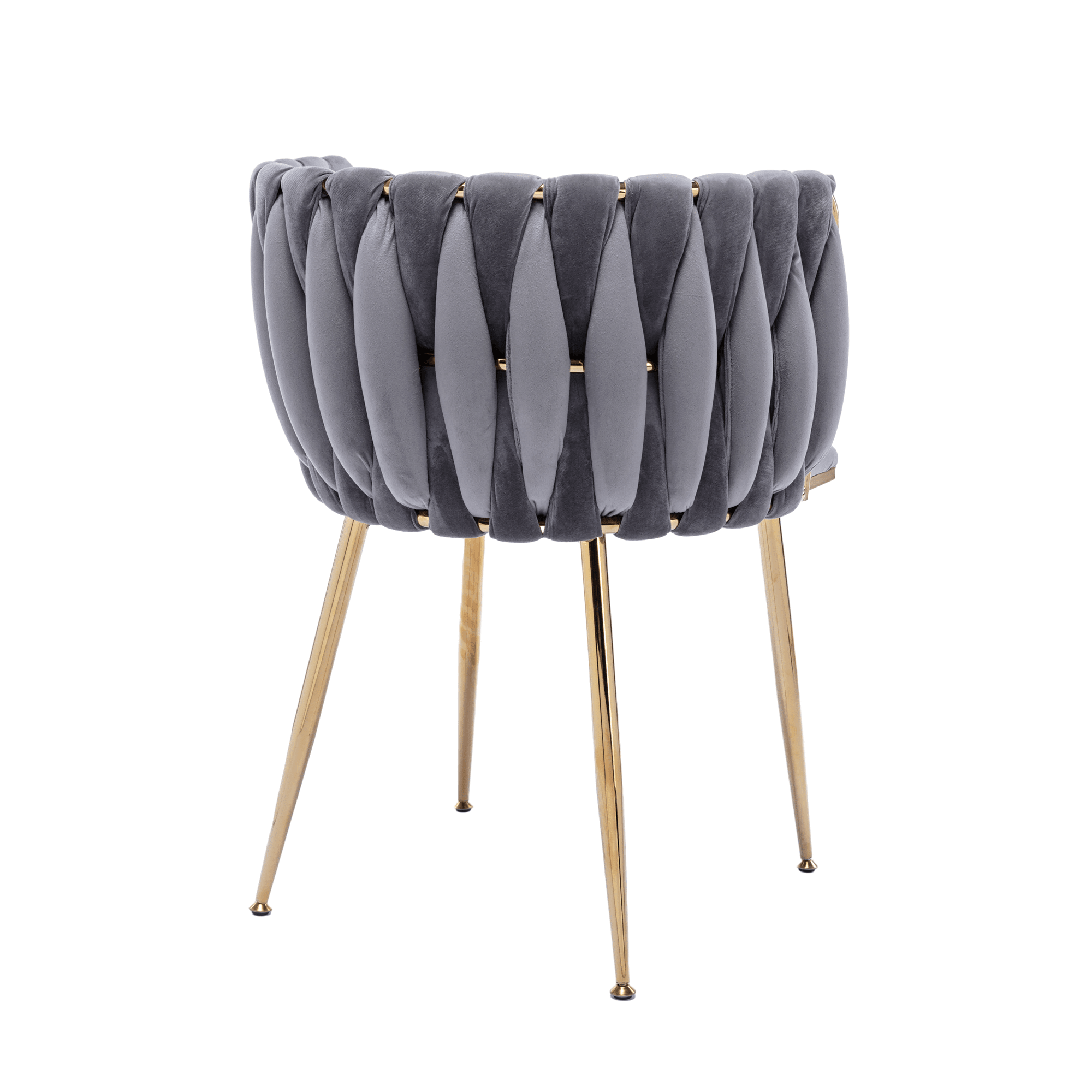 18 Inch Velvet Dining Chairs, Modern Dining Chair With Golden Metal ...