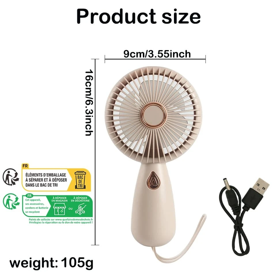 Mini Handheld Fan, Portable Travel Fan, Pocket Fan For Summer, Best For ...