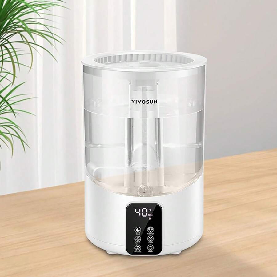 VIVOSUN 4L Air Humidifier, 2-In-1 Top Fill Cool & Warm Mist Humidifier ...