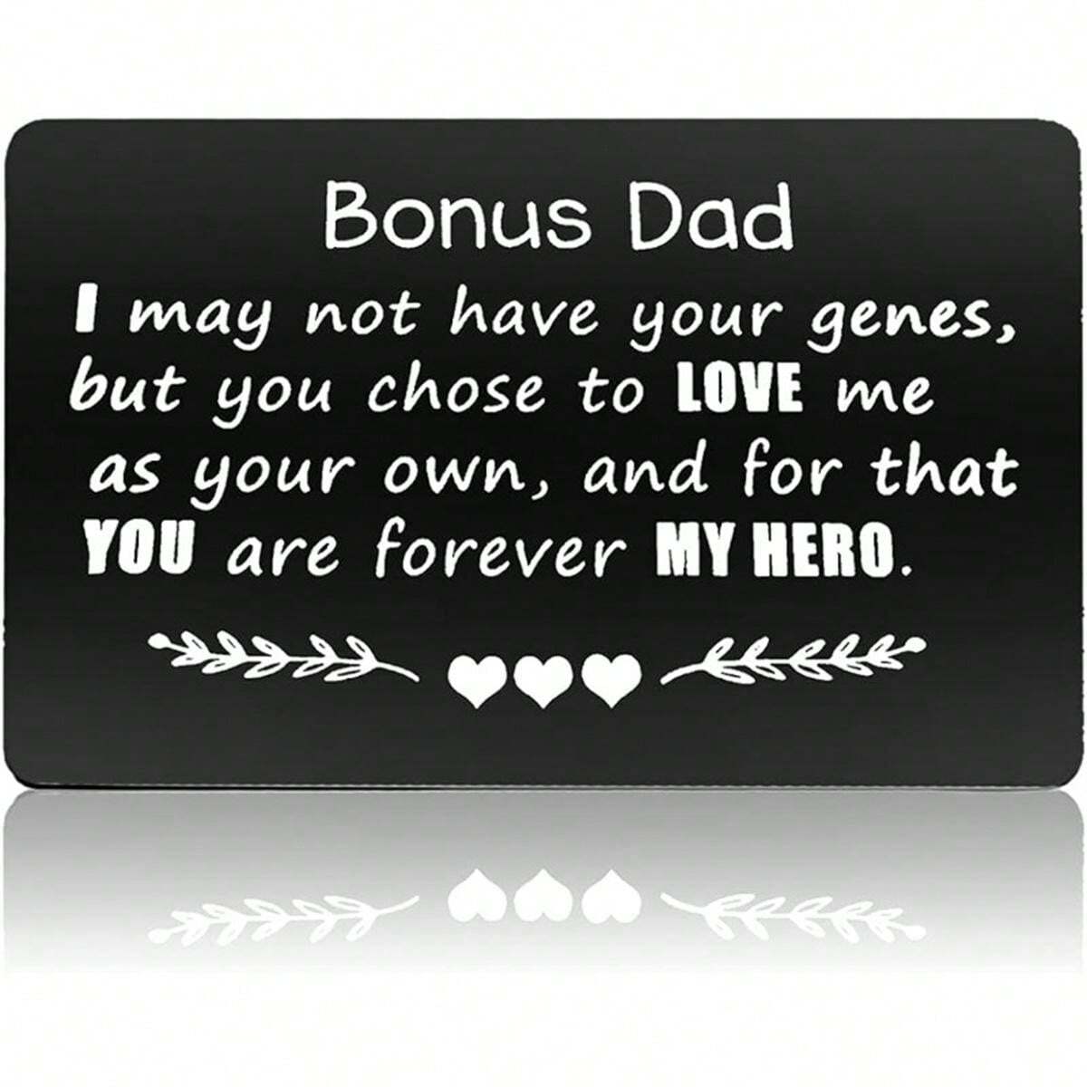 Bonus Dad Creative Cartoon Aluminum Alloy Engraved Wallet Card For ...
