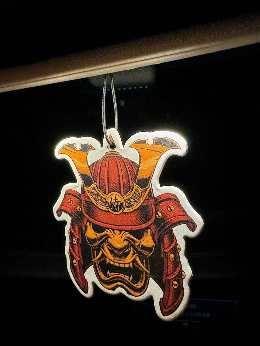 Japanese Samurai & Scary Evil Skull Tattoo, Funny Car Air Freshener ...