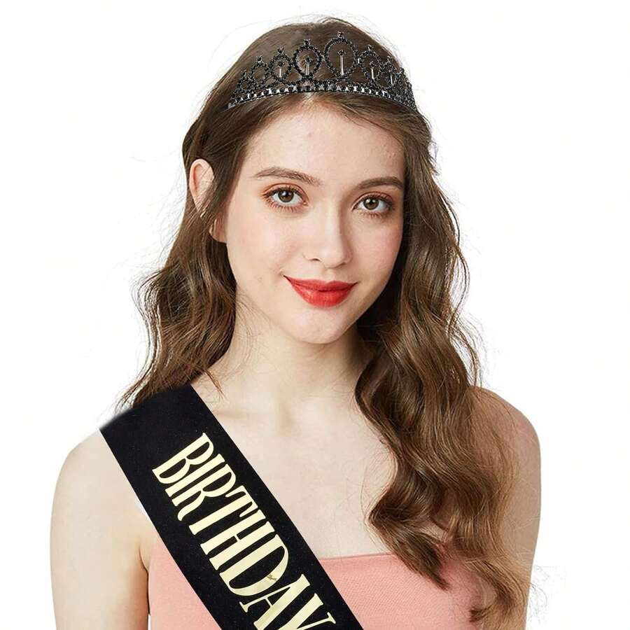 Two Piece Set Of Birthday Decorations, Including A Birthday Crown And ...