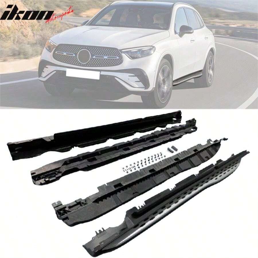 1 Pair Running Boards Fit For 2023-2025 Mercedes-Benz GLC300 Non-Coupe ...