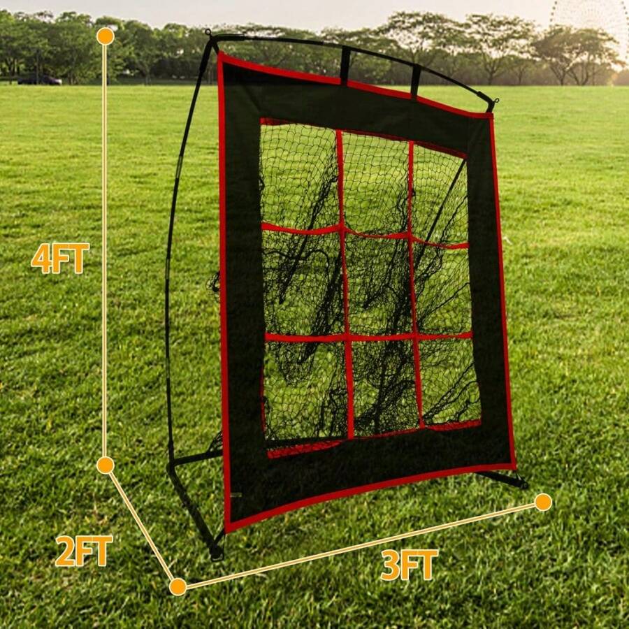 Kapler Baseball Softball Pitching Net With Strike Zone, Portable Heavy ...