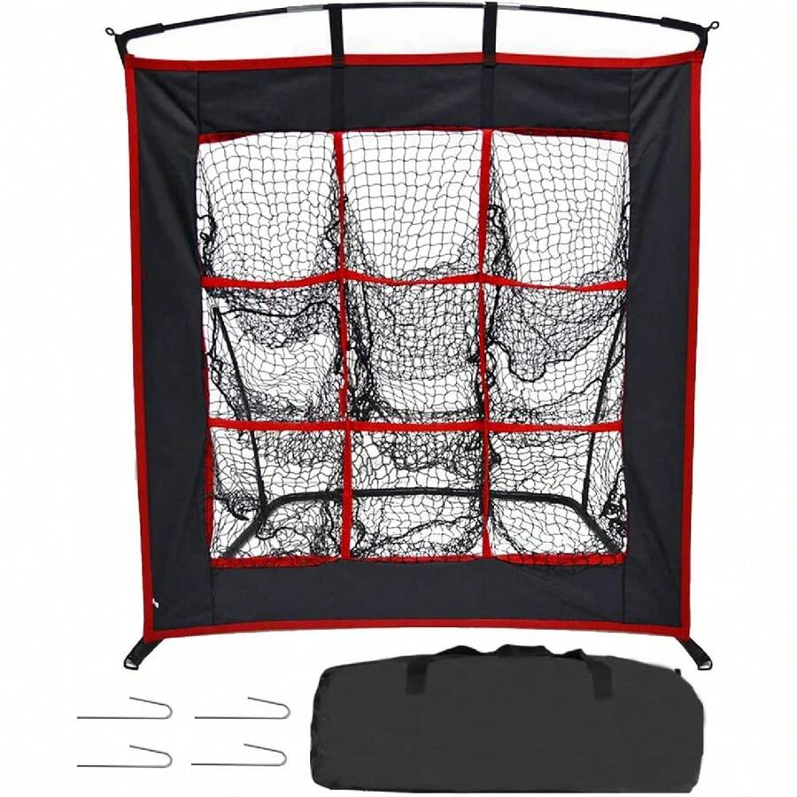 Kapler Baseball Softball Pitching Net With Strike Zone, Portable Heavy ...