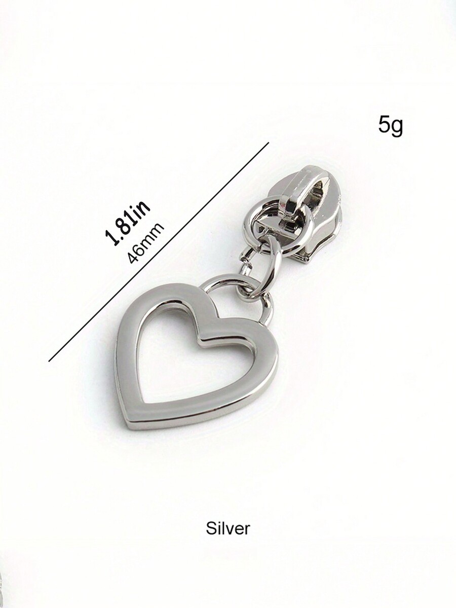 2Pcs Heart-Shaped Zipper Puller , Removable Zipper Head For Box Bag ...