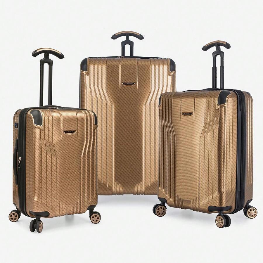 Continent Adventurer 3 Piece Hard Shell Luggage Set With 4 Spinner ...