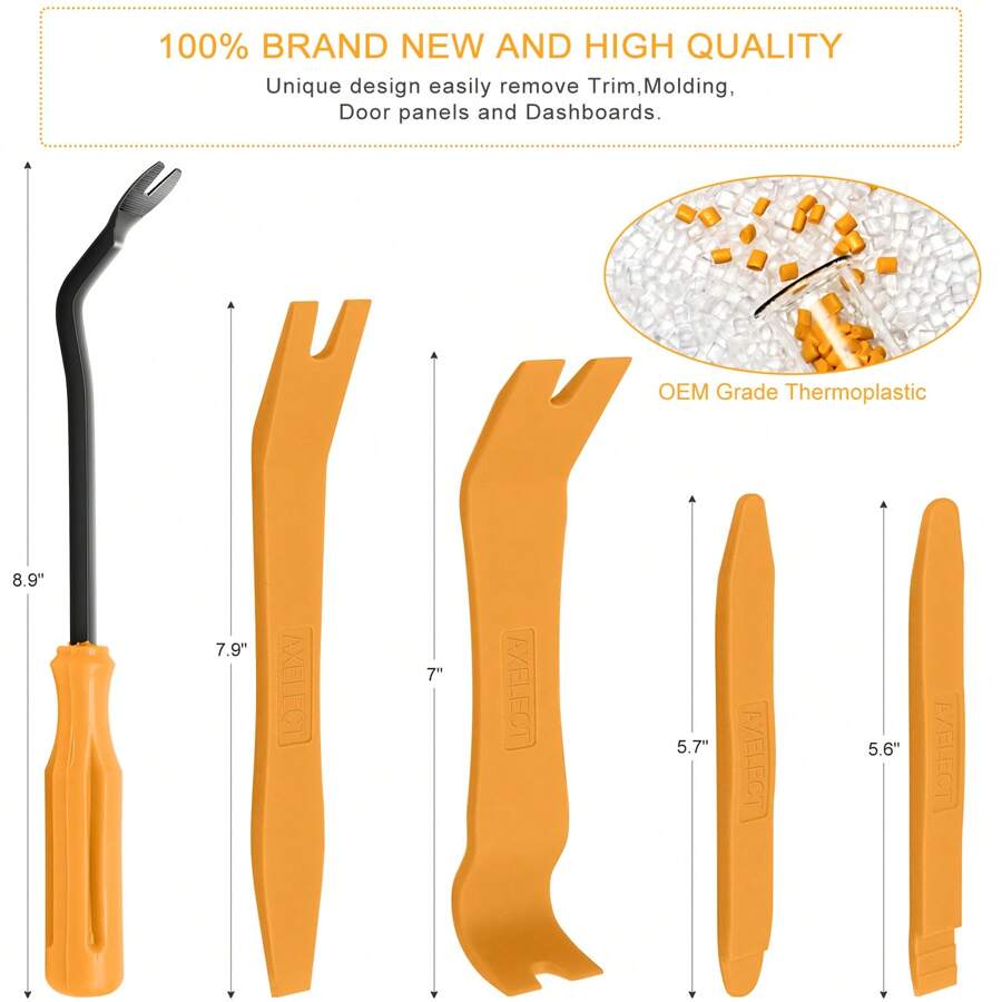 13 Pcs Auto Trim Removal Tool Kit, No Scratch Plastic Pry Tool Kit ...